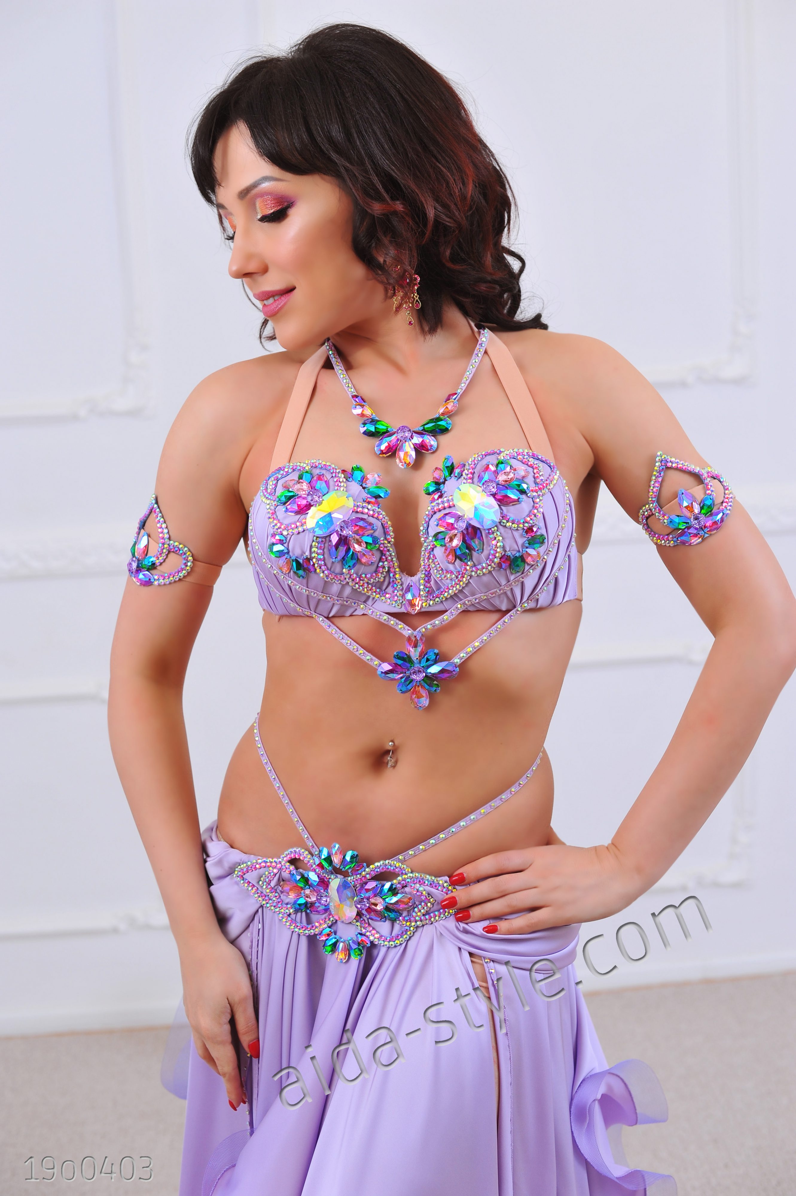Belly Dance Costume Lavander Butterfly Aida Style